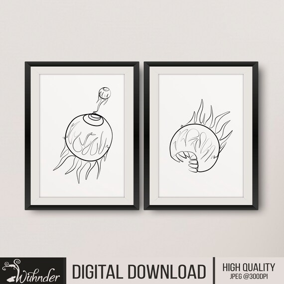 Eye of Cthulhu Single Line Drawing Terraria Wall Art - Etsy