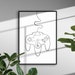 Abstract Controller Line Drawing, Minimalist Art, Gaming Wall Decor ...