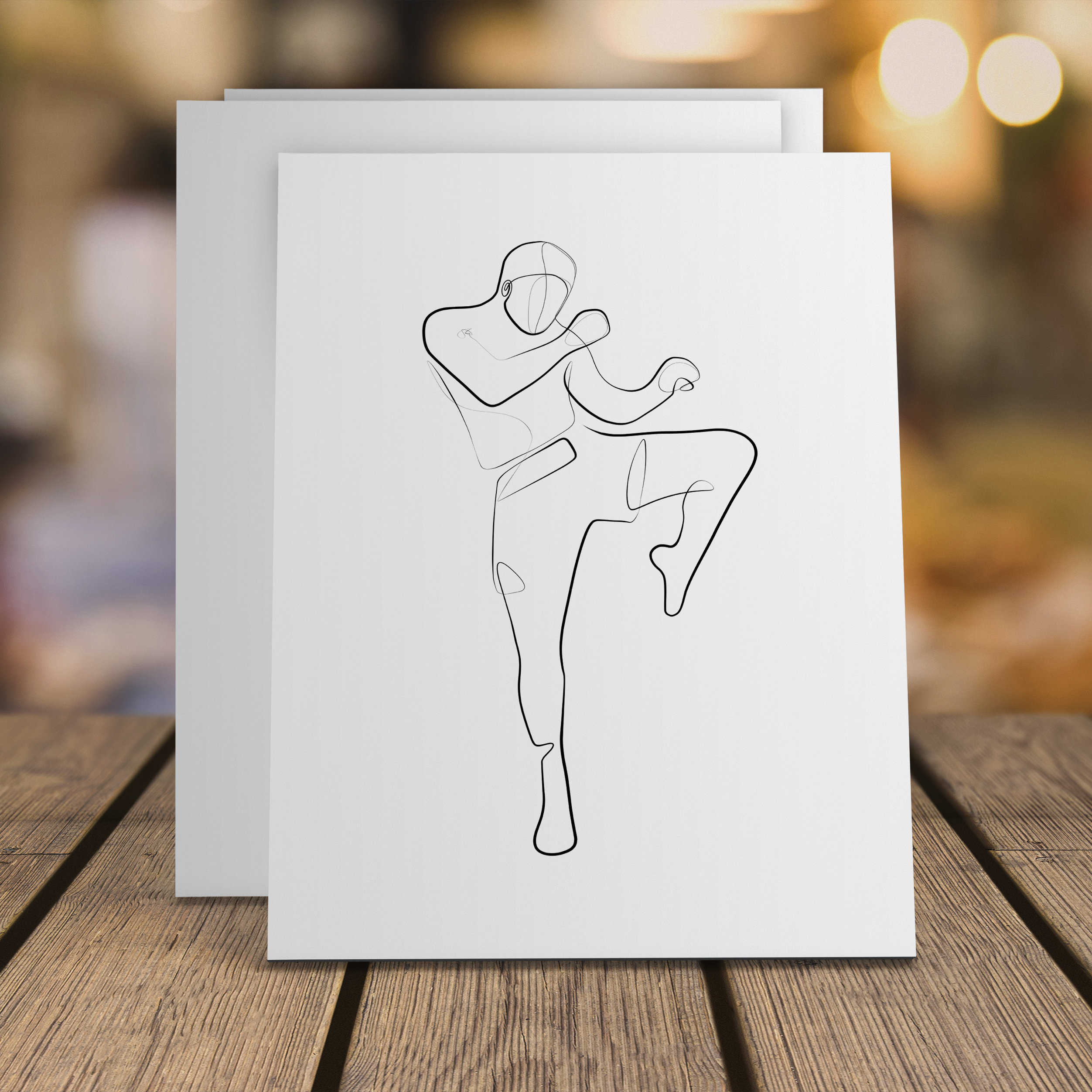 MMA, Mixed Martial Arts, Line Art Print, Karate Gift, Fight Sports Art ...