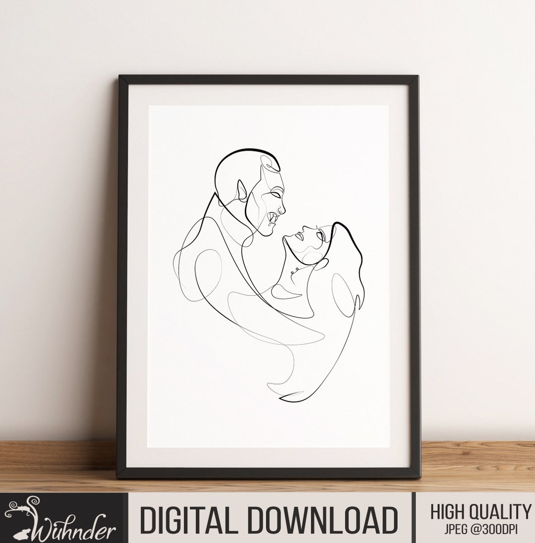 Dracula ONE LINE Drawing Vampire Wall Art Horror Print Vampire Decor ...