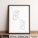 8 Abstract Controller Line Drawing Minimalist Art Gaming - Etsy