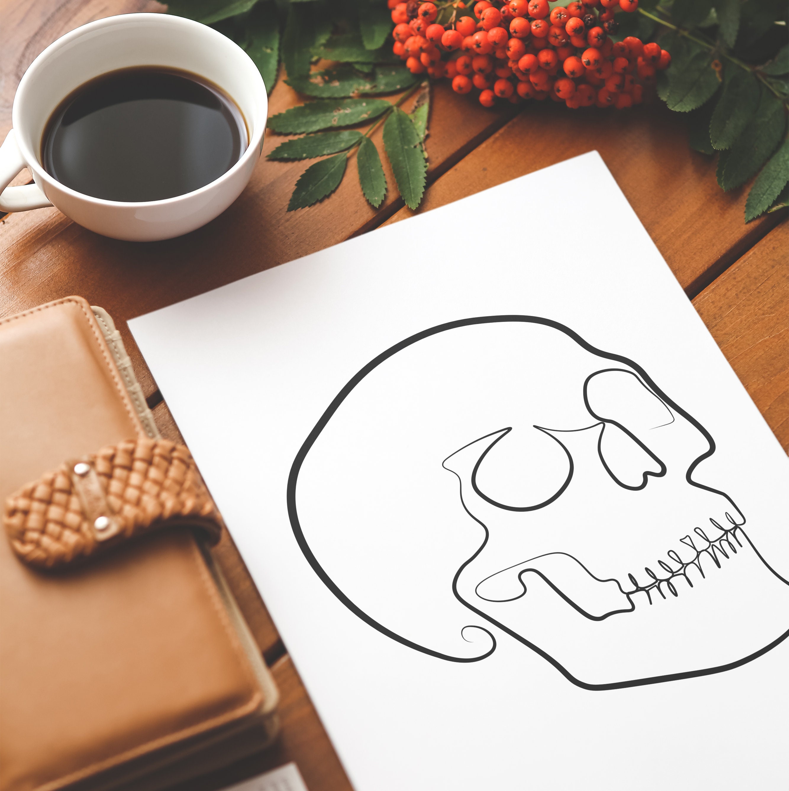 Abstract Skull Line Art Skull Skull Skull Print Skull | Etsy