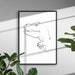 Abstract T-rex Single Line Drawing, Dinosaur Art, Tyrannosaurus Rex Art ...
