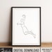 Slam Dunk Basketball Single Line Drawing, Basketball Art, Nba Player ...
