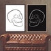 Abstract Skull, Line Art Skull, Skull, Skull Print, Skull Poster, Line ...