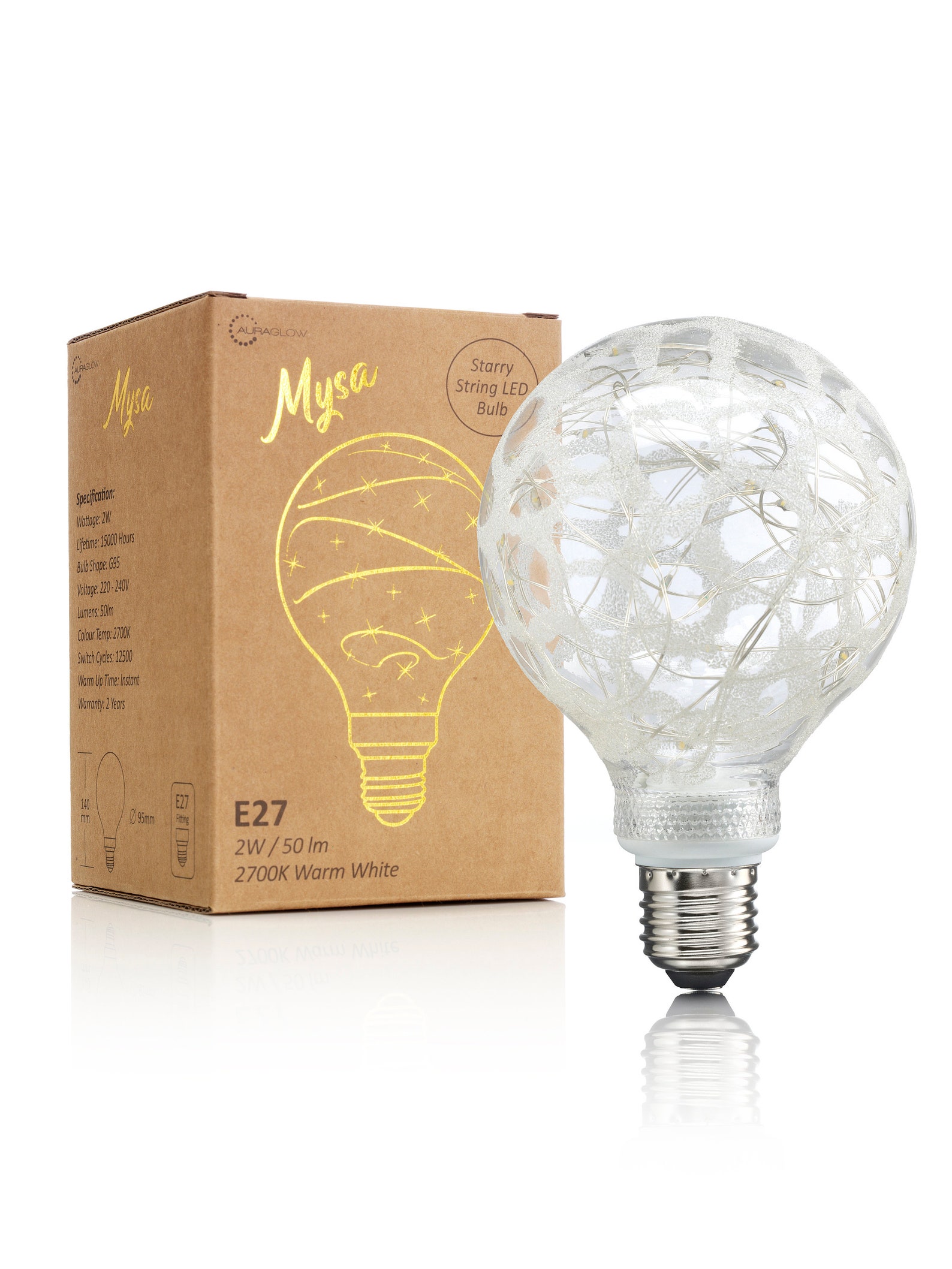 Auraglow Mysa Vintage Retro Edison Style Warm Glow LED Light - Etsy