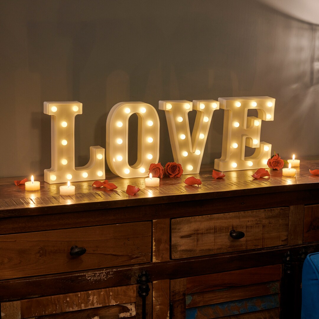 Auraglow LED Alphabet Light up Letters & Numbers - Etsy UK