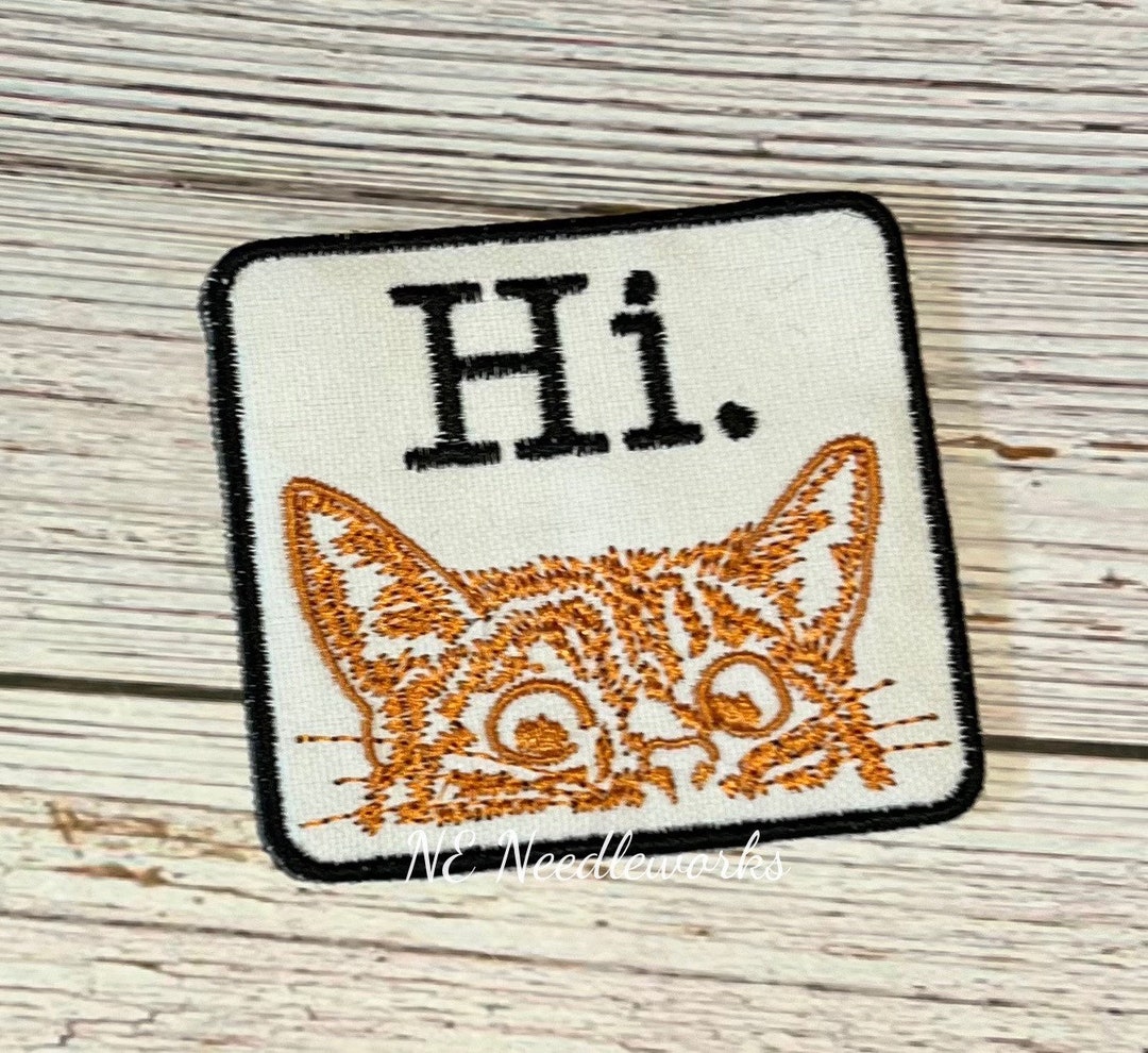 Peeking Cat Patch - Etsy