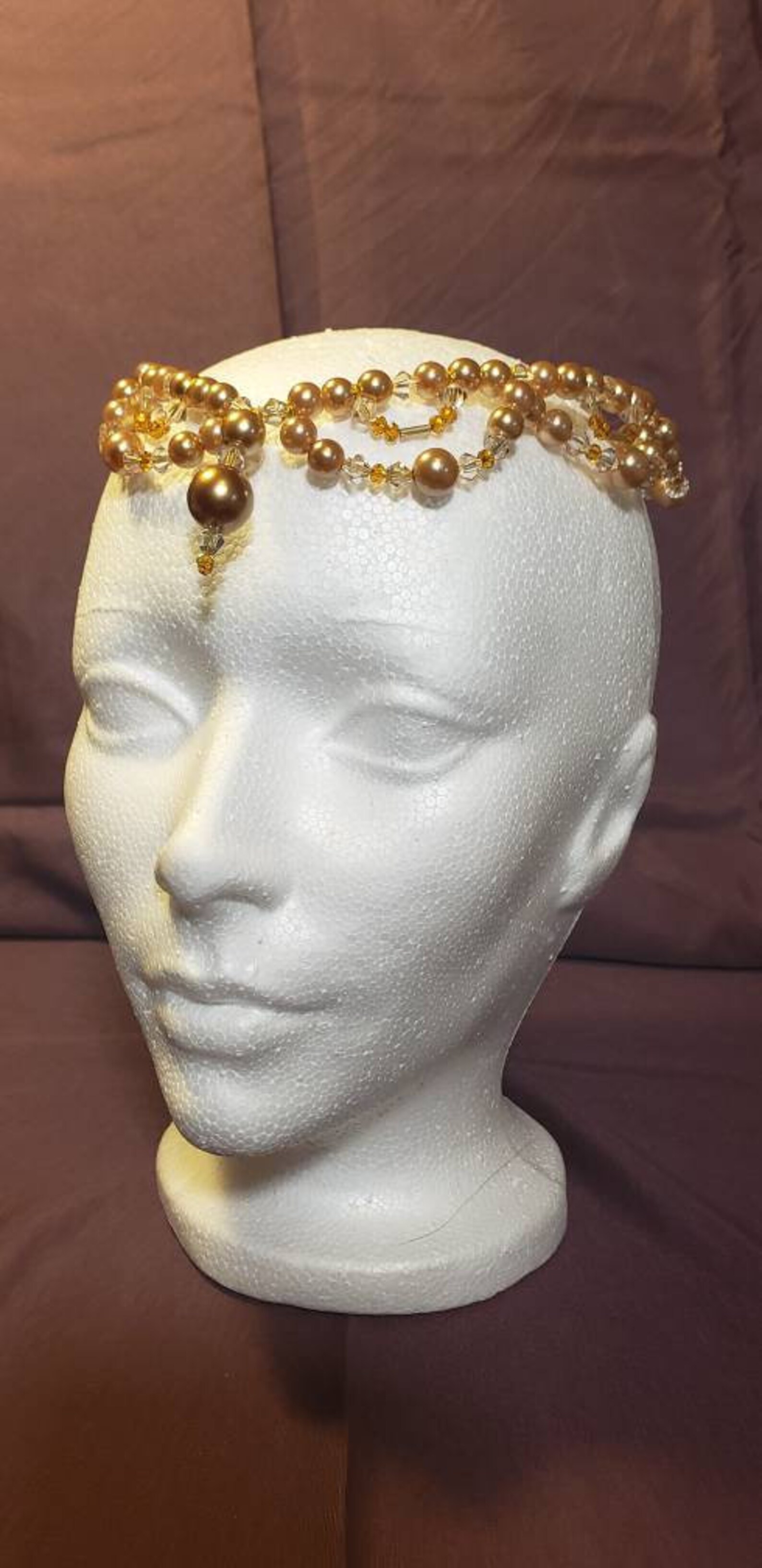 Beaded Ballet Tiara, Headpiece, Circlet - Gold, White, Silver, Pink ...