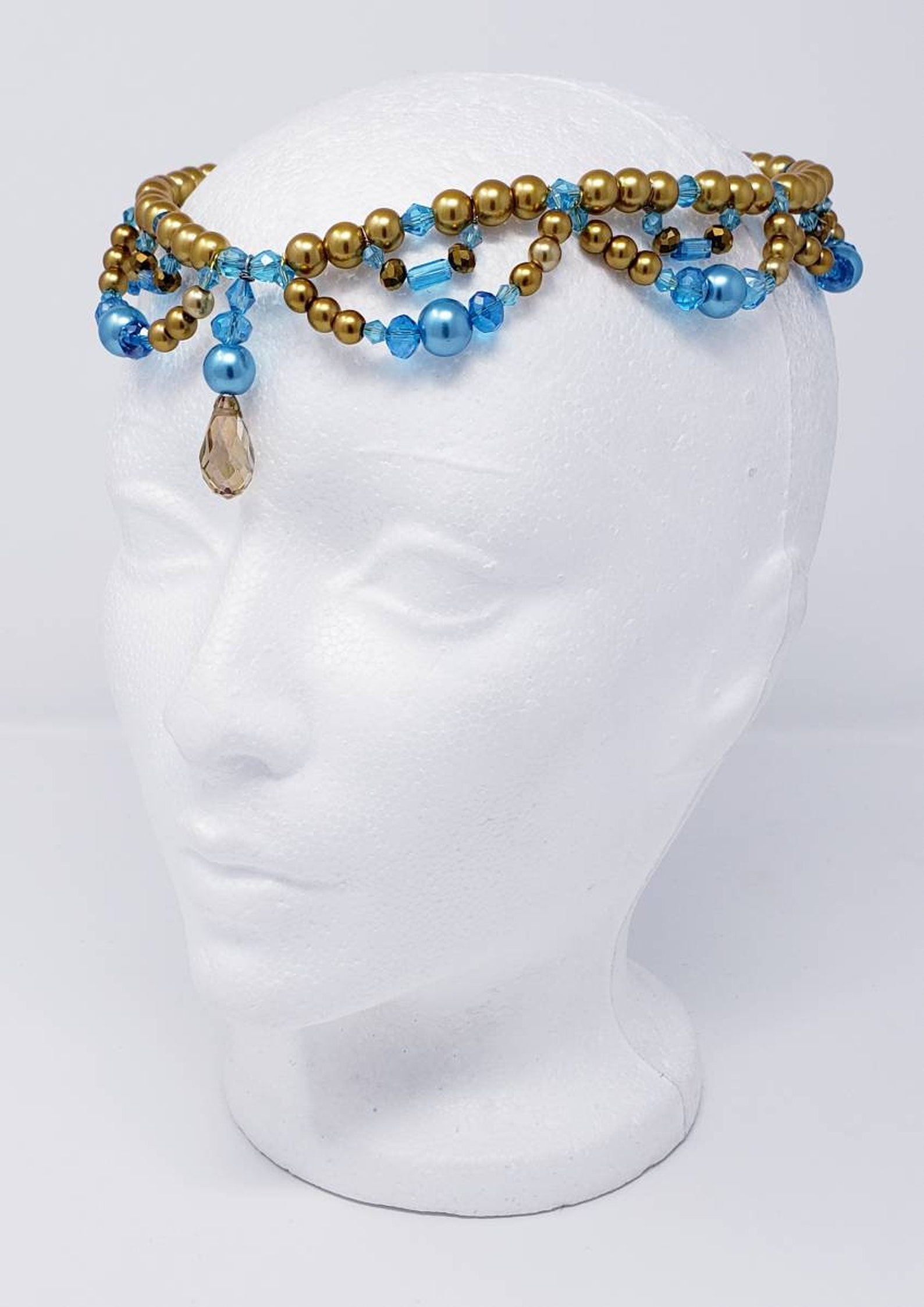 Beaded Ballet Tiara, Headpiece, Circlet - Gold, White, Silver, Pink ...