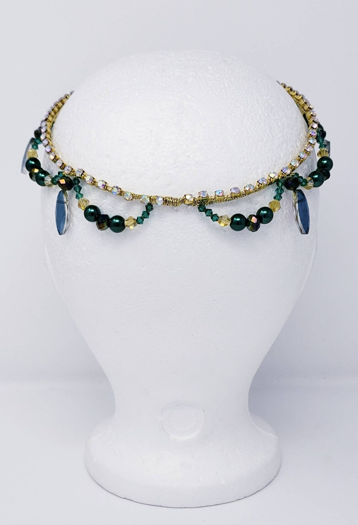 Beaded Crystal Ballet Tiara, Headpiece, Circlet - Green, Red, Blue - Etsy