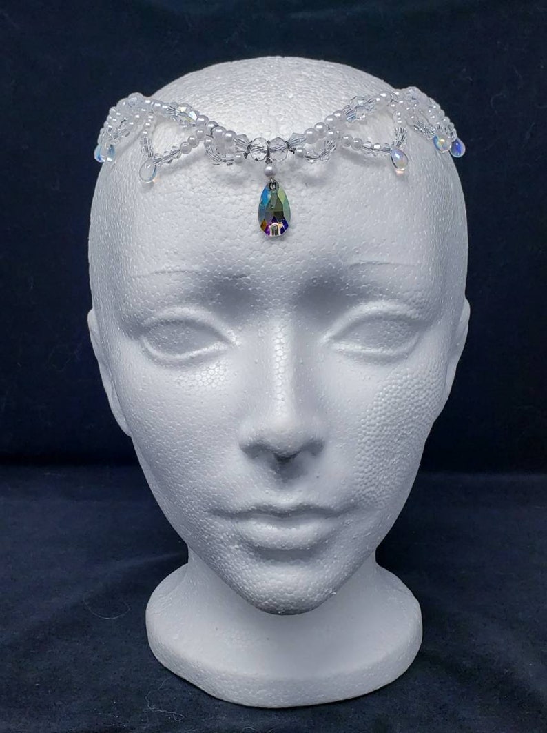 Pearl Beaded Circlet, Headpiece White - Etsy