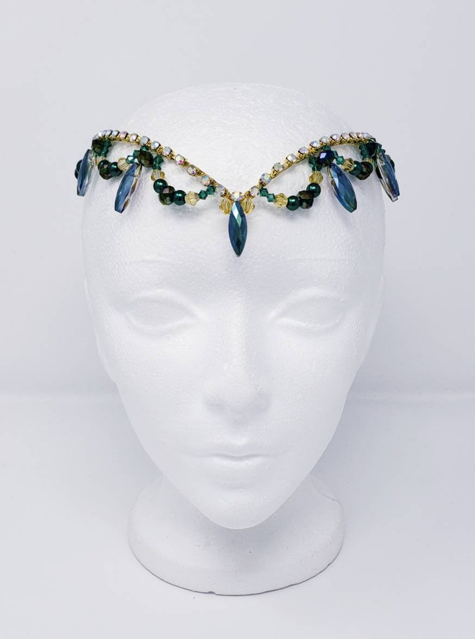 Beaded Crystal Ballet Tiara, Headpiece, Circlet - Green, Red, Blue - Etsy