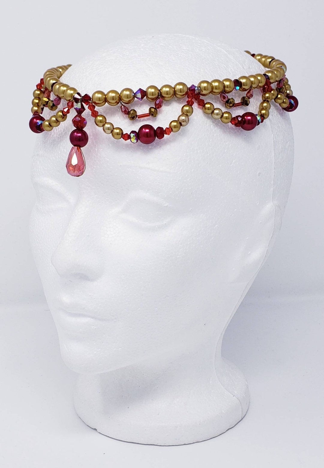 Beaded Ballet Tiara, Headpiece, Circlet - Gold, White, Silver, Pink ...