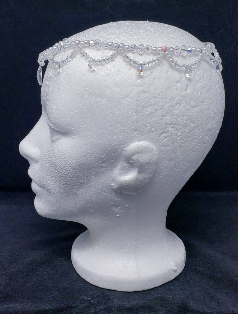 Pearl Beaded Circlet, Headpiece White - Etsy