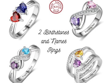 Mothers Ring 2 Stone - Etsy