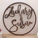 Custom Circle Name Sign Personalize Two Name Circle Sign - Etsy