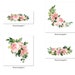 Pink and White Watercolor Flower Clipart #1, Instant Download Florals ...