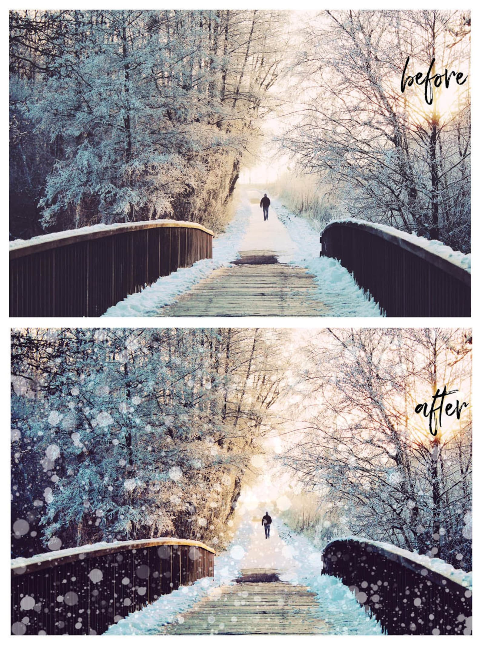 Snow Photoshop Overlays Bokeh Snow Overlays Winter Overlays - Etsy Canada
