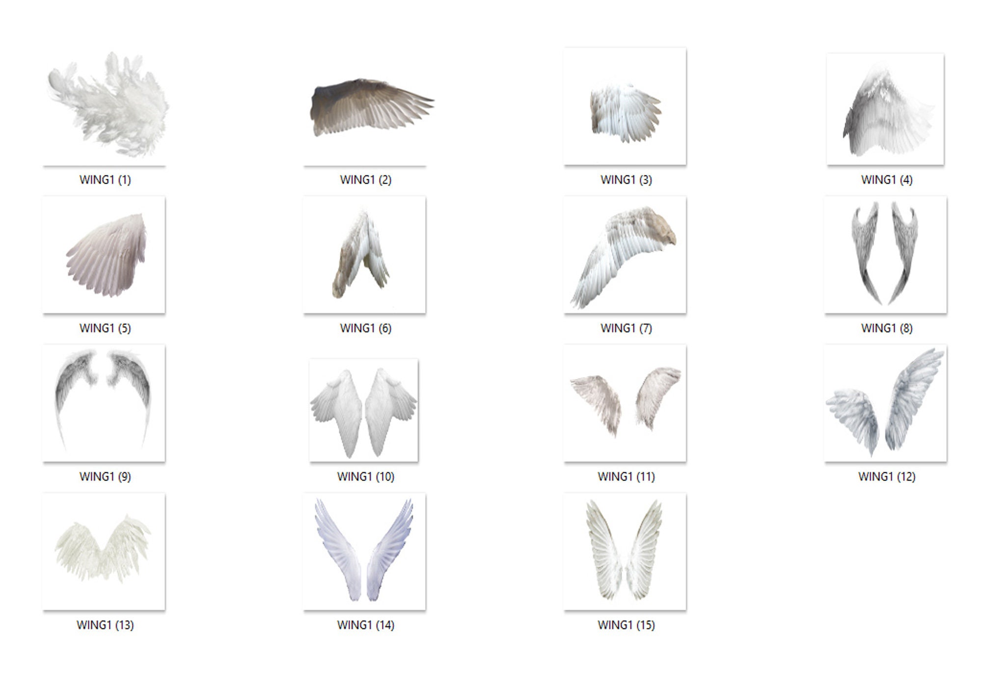Angel Wings Overlay for Photoshop Instant Download White - Etsy