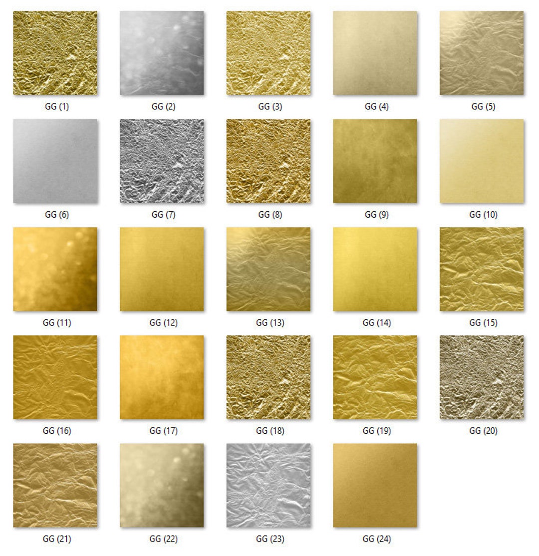Gold Digital Paper, Gold Foil Digital Paper, Gold Foil, Scrapbook Paper ...