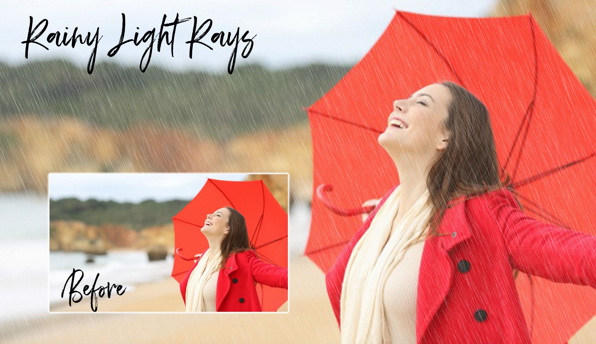 Rain Overlays, Realistic Rain, Rainfall, Photoshop Overlays ...