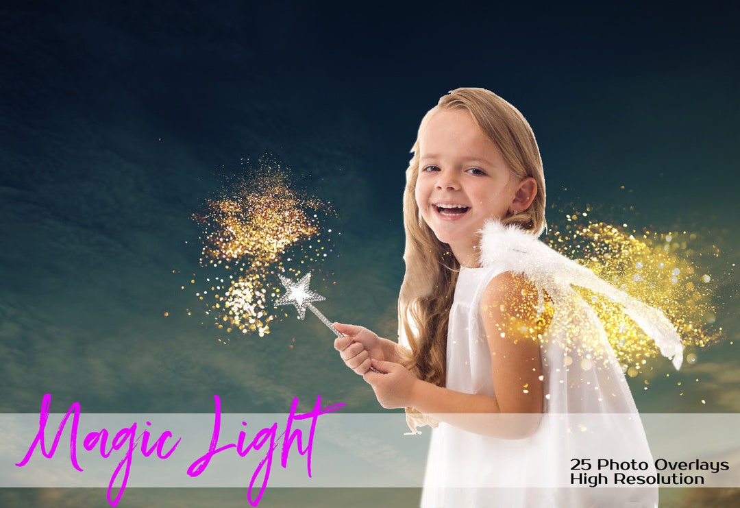 Magic Shine Light Overlays, Photoshop Overlays, Firefly Glow Light ...