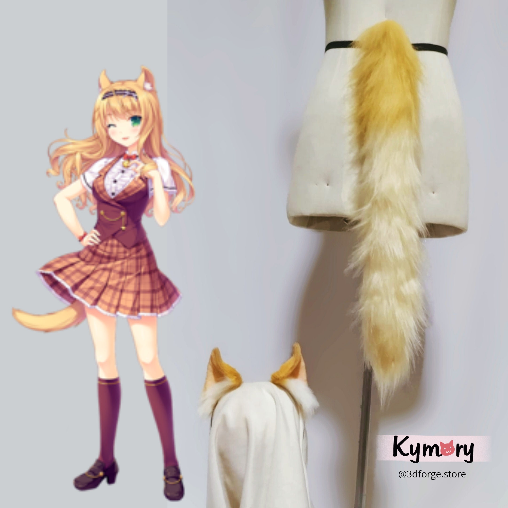 Cat Neko Ears And Tail Nekopara Maple Cosplay Etsy Uk
