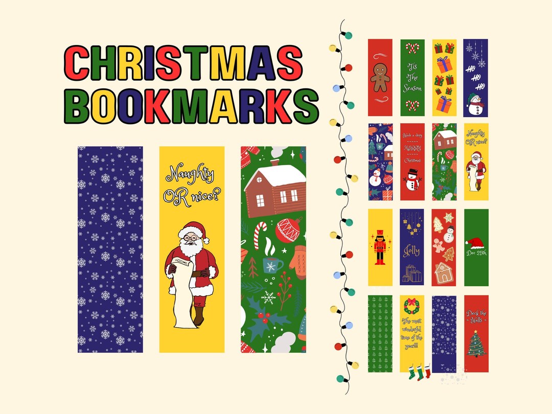 16 Printable Christmas Bookmarks for Extra Holiday Cheer Digital ...