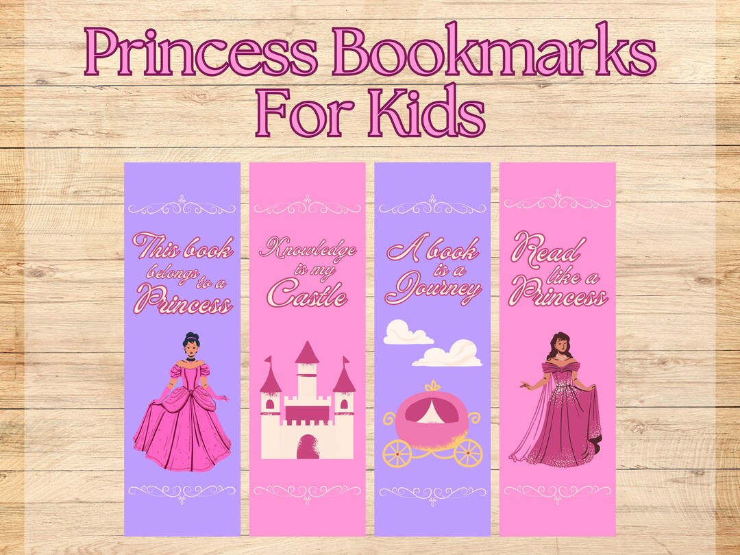 Printable Princess Bookmarks for Kids (PDF Download) - Etsy