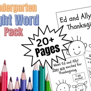 Kindergarten Dolch Sight Word Coloring Book Printable Educational Kids ...