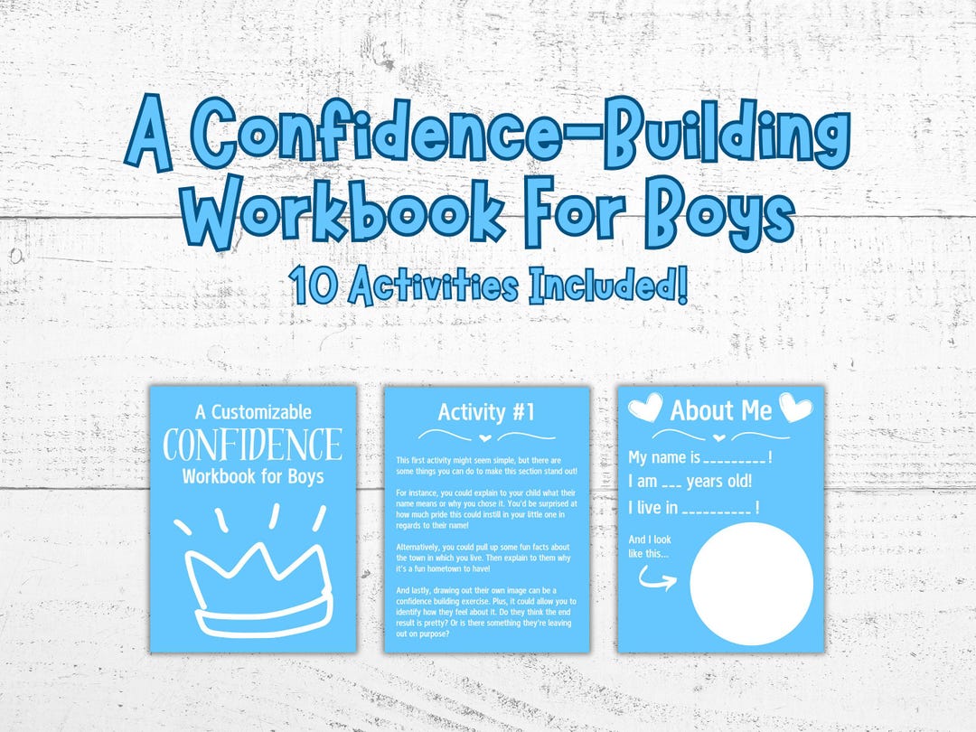Printable Confidence-building Workbook for Boys 10 Activities to Build ...