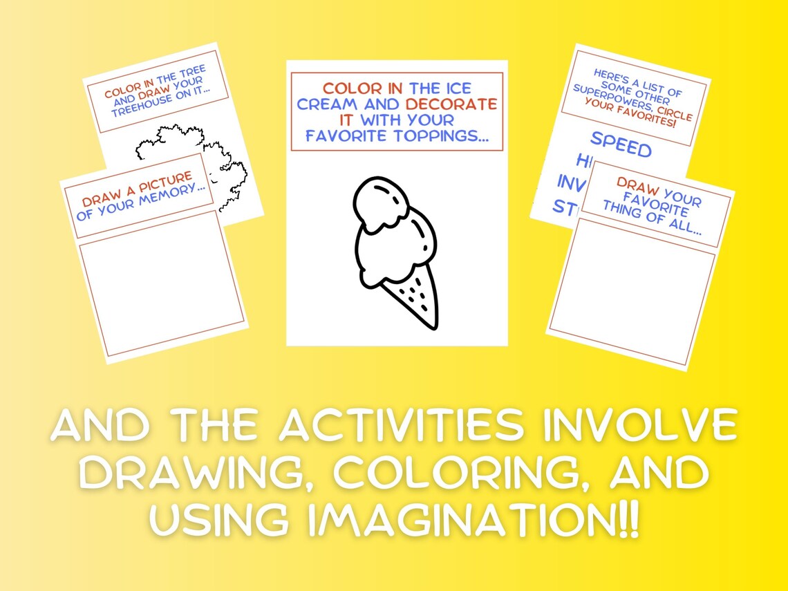 Printable Writing Prompts for Kids Activity Pages Coloring Preschool ...