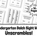 Kindergarten Dolch Sight Word Unscramble Printable Activity Book ...