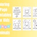 6 Baby Animal Coloring Pages Toddler Preschool Digital Download - Etsy