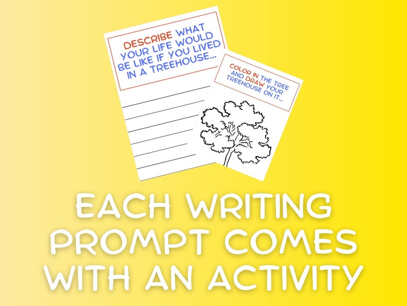 Printable Writing Prompts for Kids Activity Pages Coloring Preschool ...
