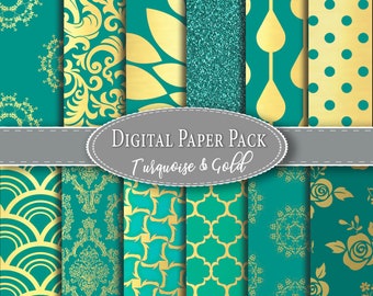 Turquoise and gold | Etsy