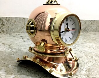 Copper and Brass Mark V Morse US Navy Diving Helmet Clock - Etsy