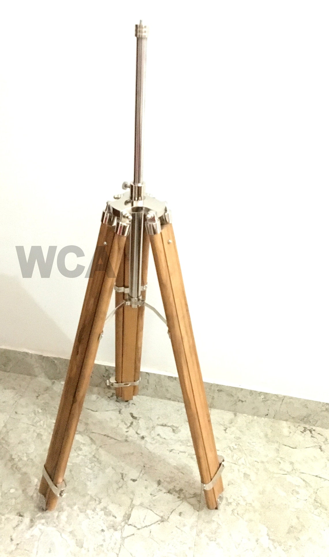 Handmade Teak Wooden Finish Adjustable Tripod Stand Nautical - Etsy