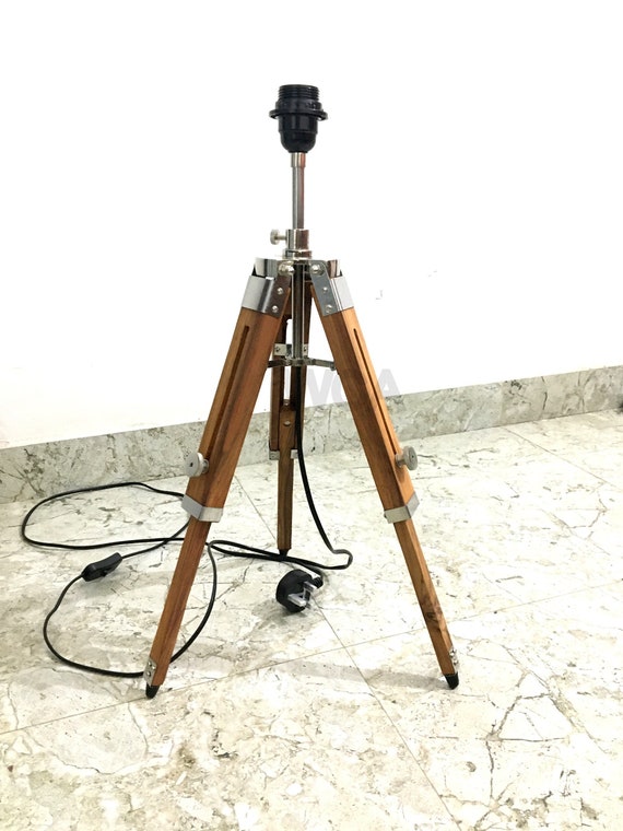 Handmade Teak Wooden Adjustable Tripod Stand Bedroom Conner - Etsy