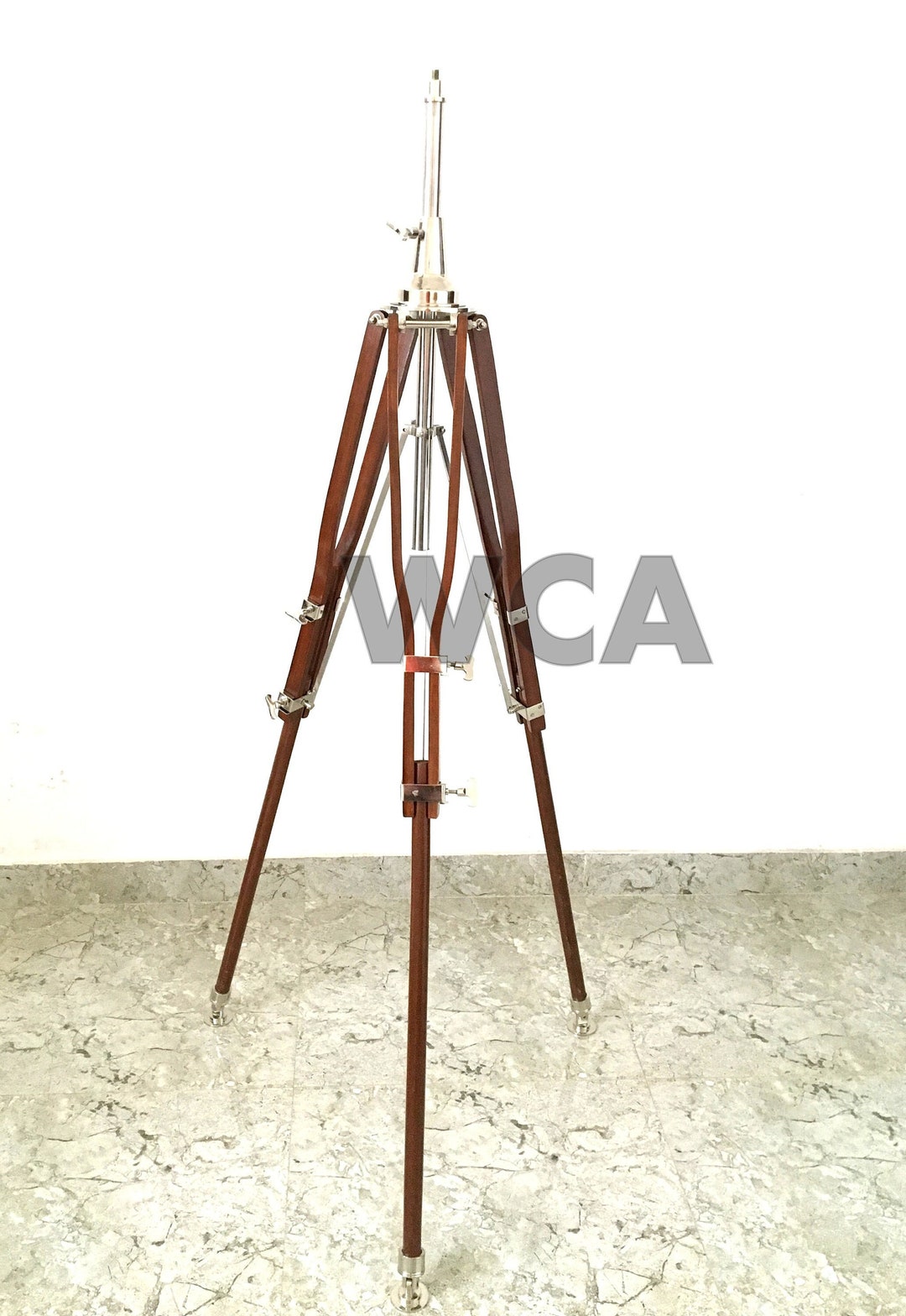 Handmade Nautical Adjustable Wooden Tripod Stand Maritime Studio Floor ...