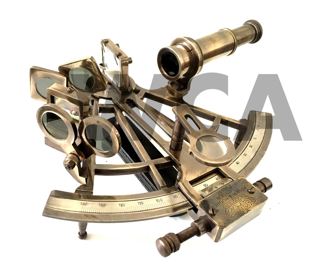 Handmade Antiqued Solid Brass Sextant Nautical Astrolabe Working ...