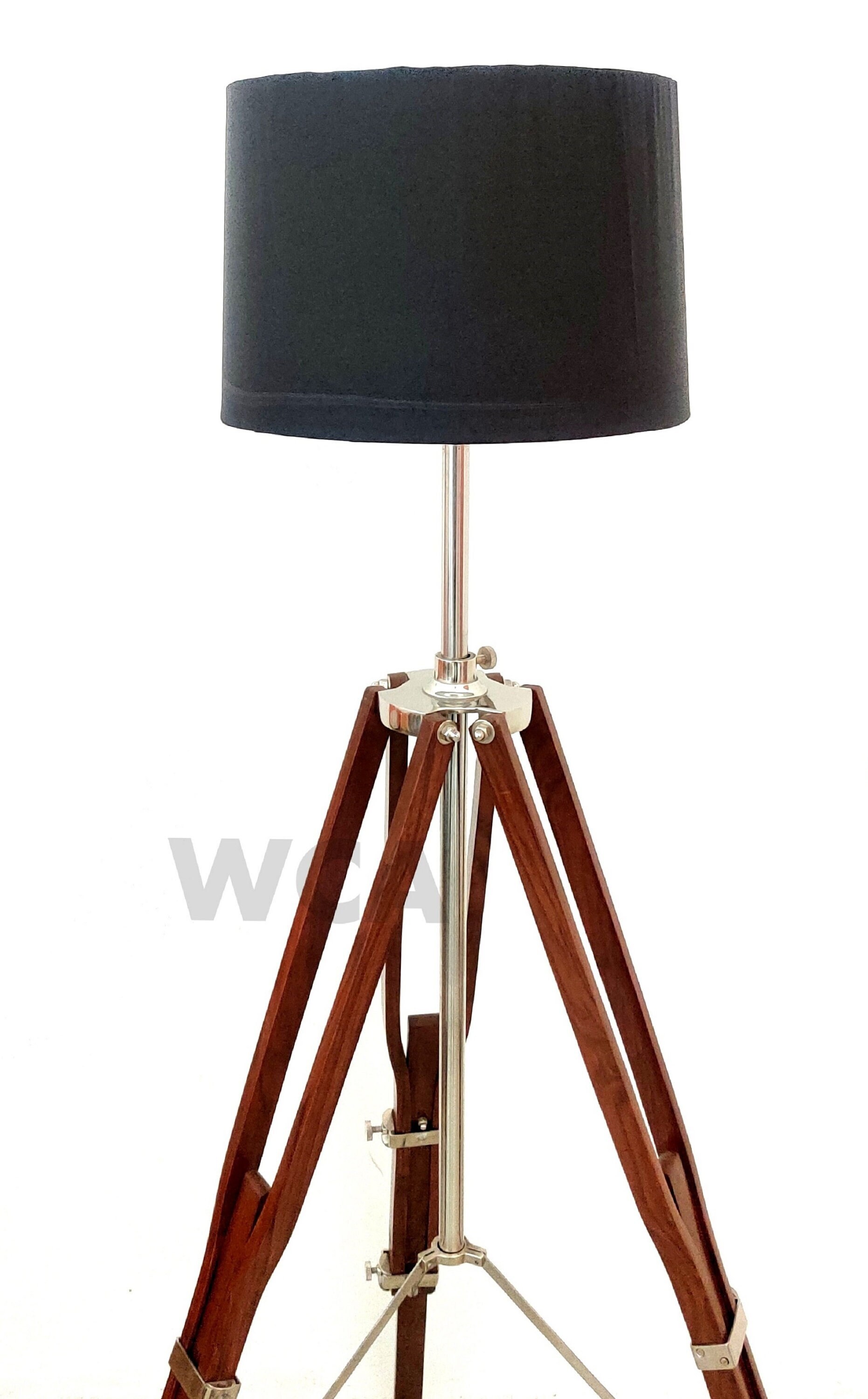 Handmade Modern Wooden Adjustable Tripod Stand Nautical Shade - Etsy