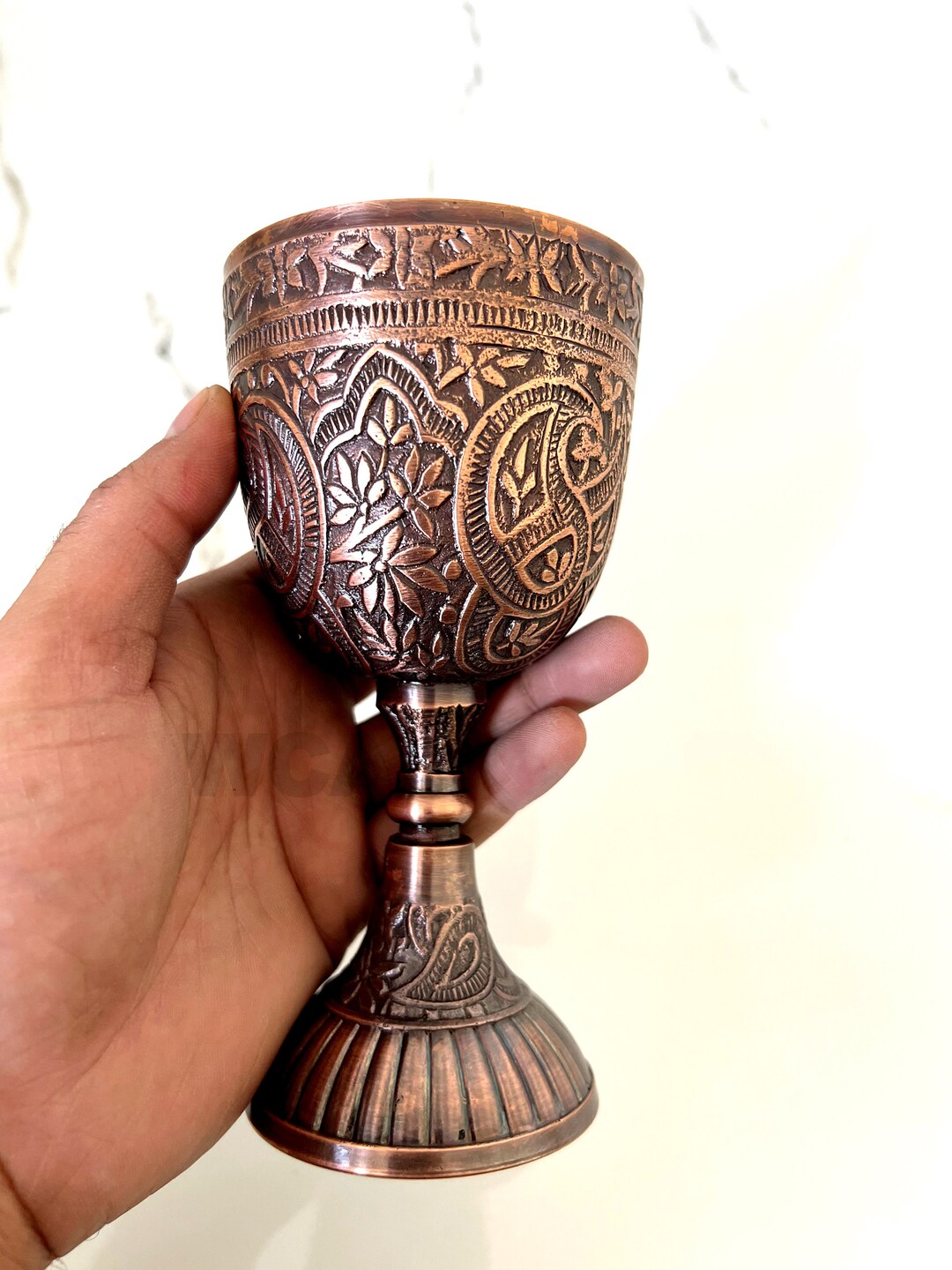 Copper Antique Brass Wine Goblet Royal King Goblet Wine Chalice ...