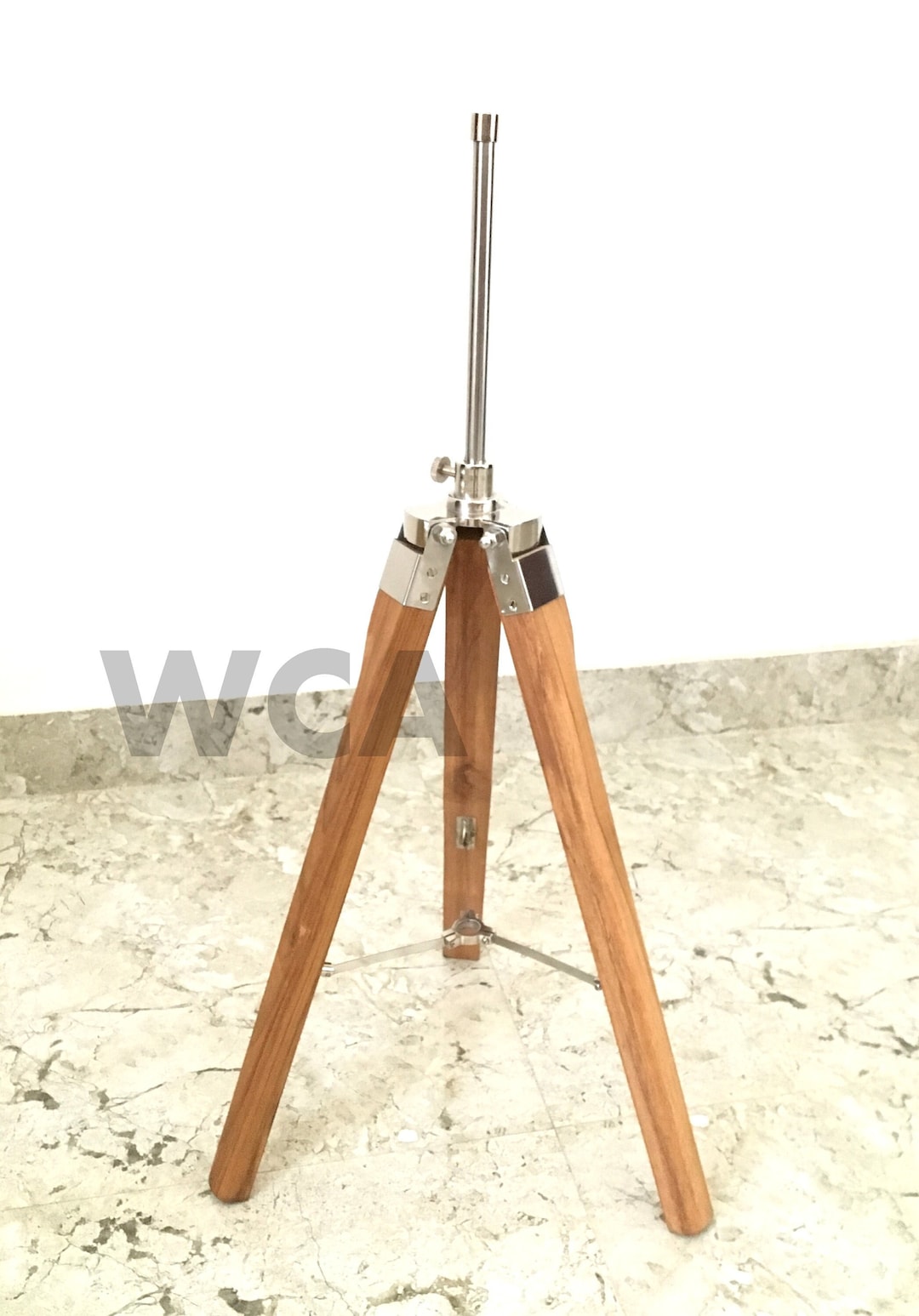 Modern Shade Lamp Wooden Tripod Stand Nautical Table Top Tripod Shade ...