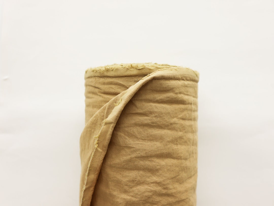 1/2 Yard Bio Washed Cotton 45 Linen 55 Blend 9 Beige Brown From Olivia ...
