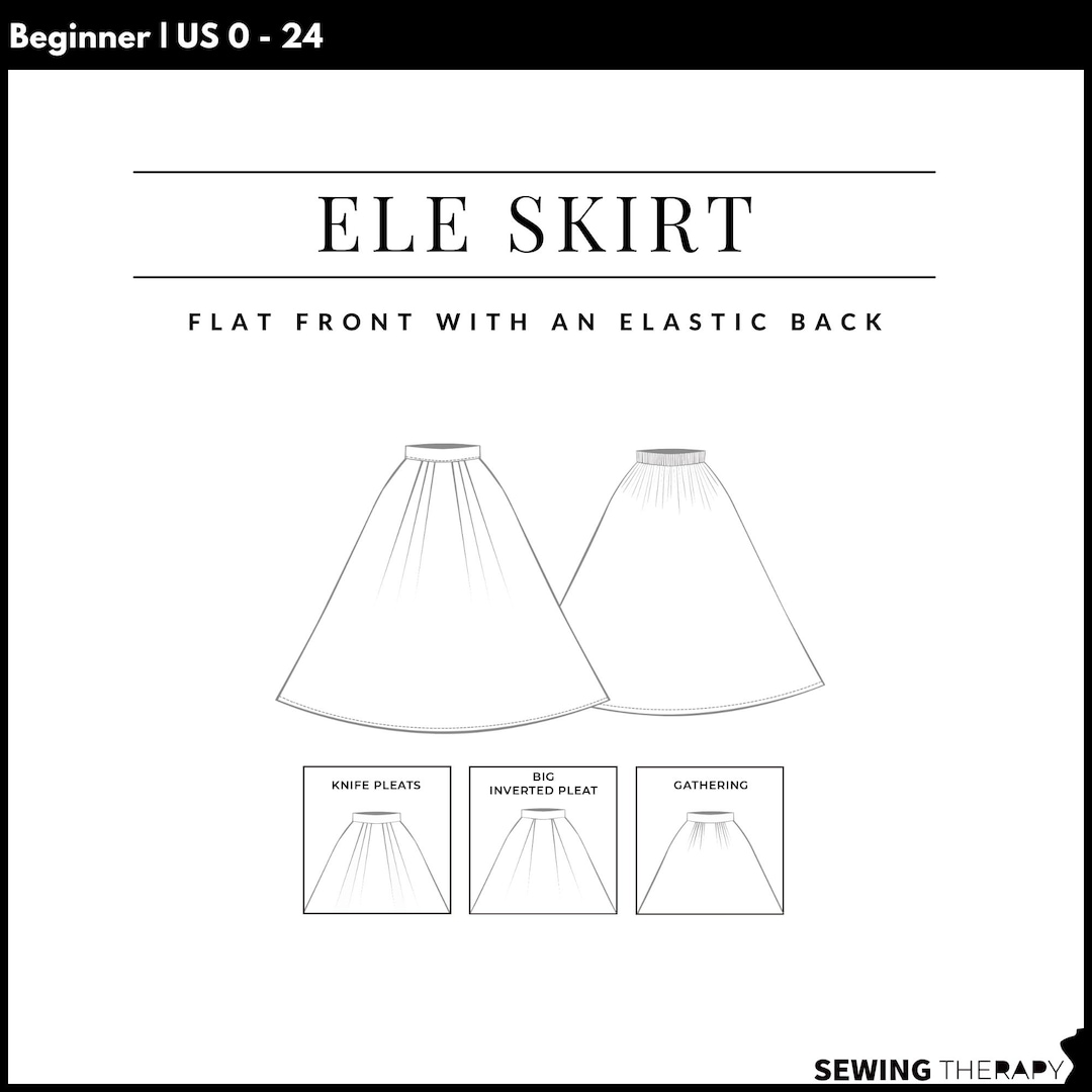 PDF Ele Skirt Pattern - Sewing Therapy With a Step-by-step Sewalong ...