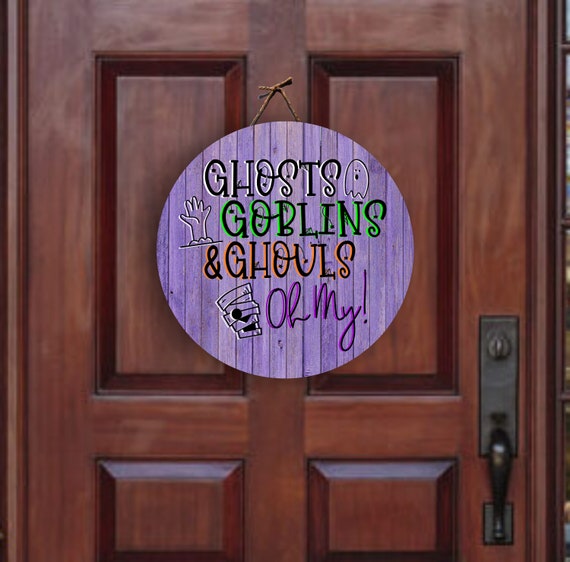 Ghosts Goblins and Ghouls Oh My Round Fall Digital PNG File - Etsy