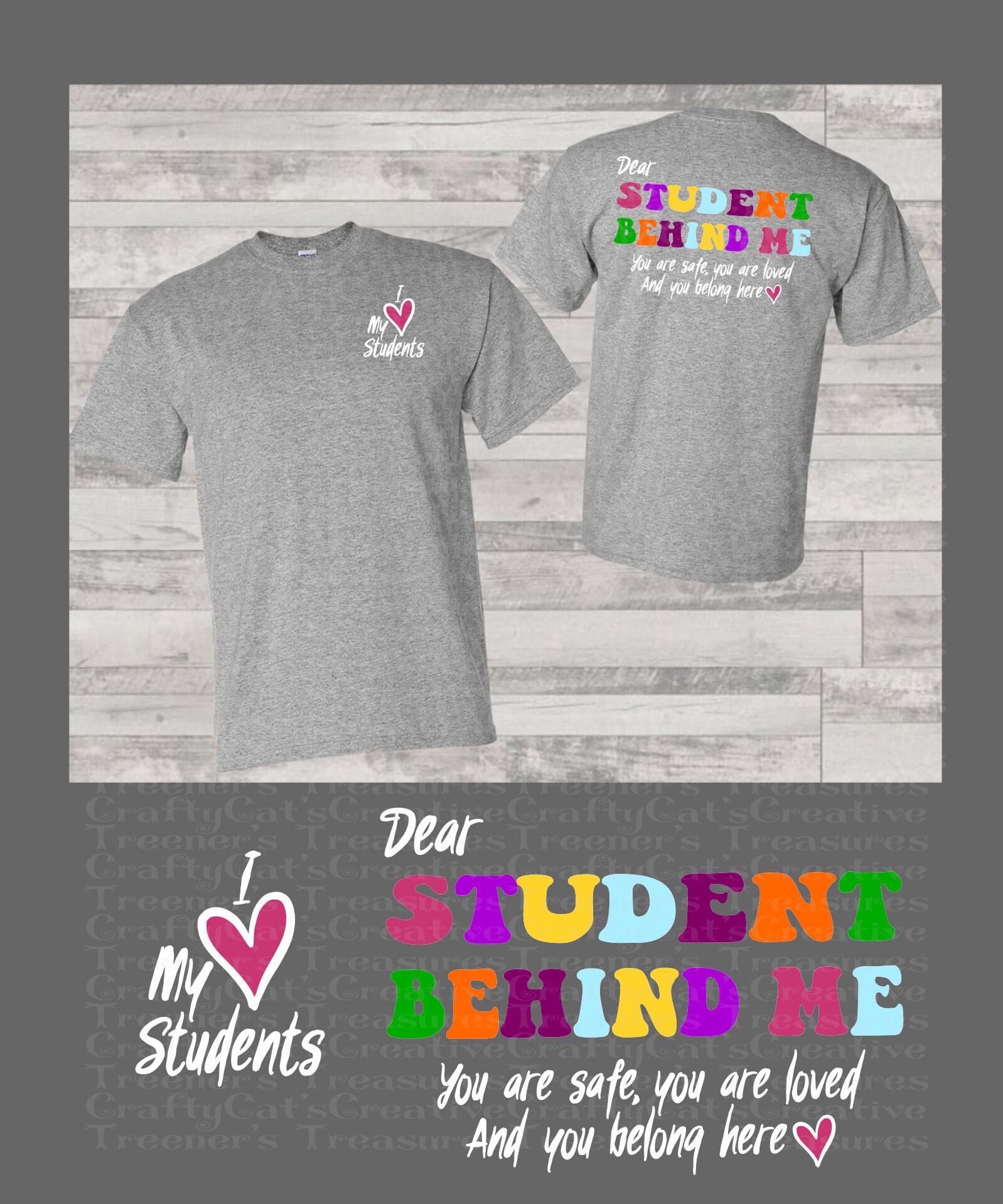 Dear Student Behind Me You Are Loved Digital PNG Design File, Clipart ...