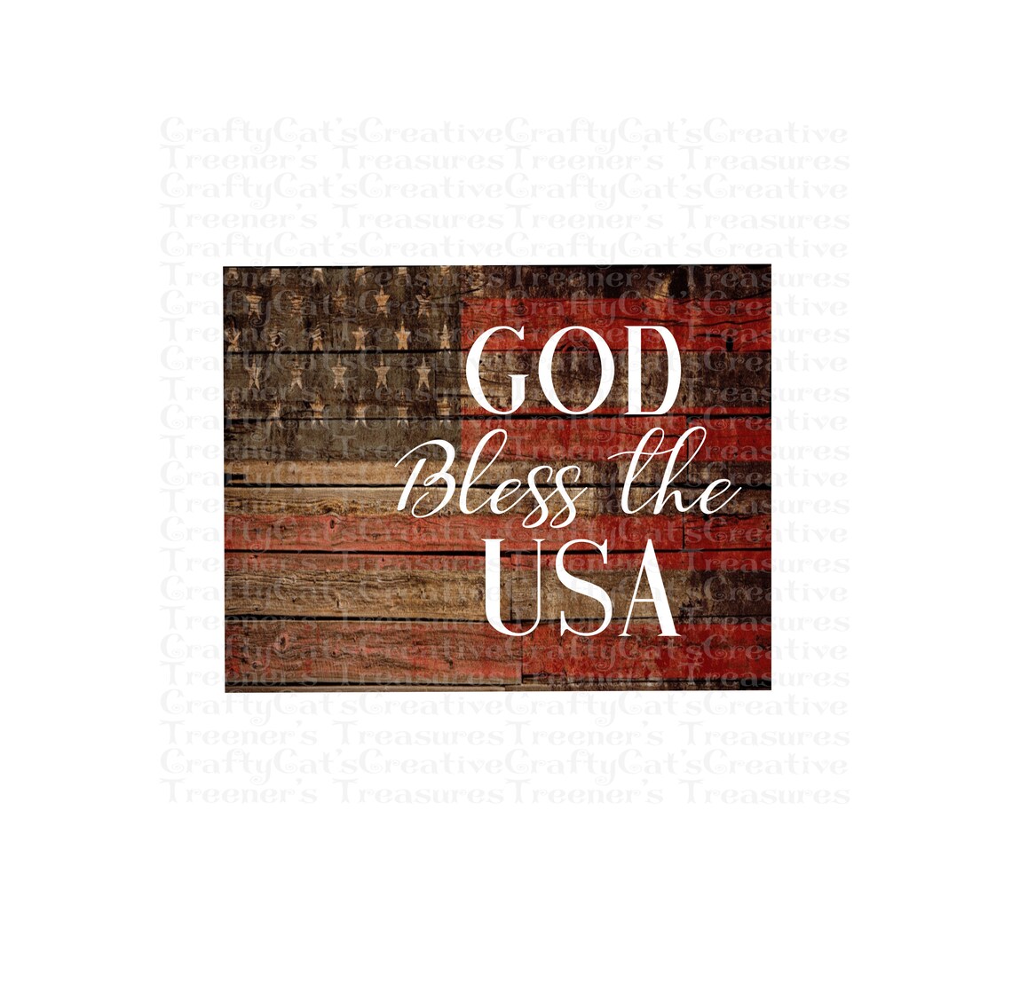 God Bless the USA Digital Design for Rectangle Mdf Sublimation - Etsy